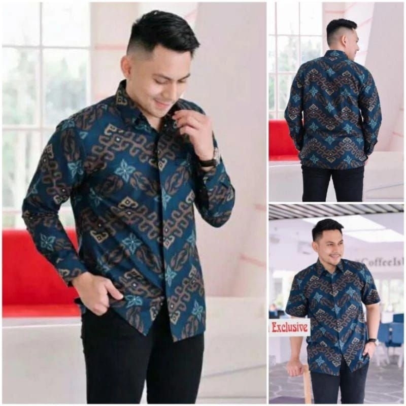 Jual Batik Pria Lengan Panjang Premium Halus Batik Seragam Kerja Kantor ...