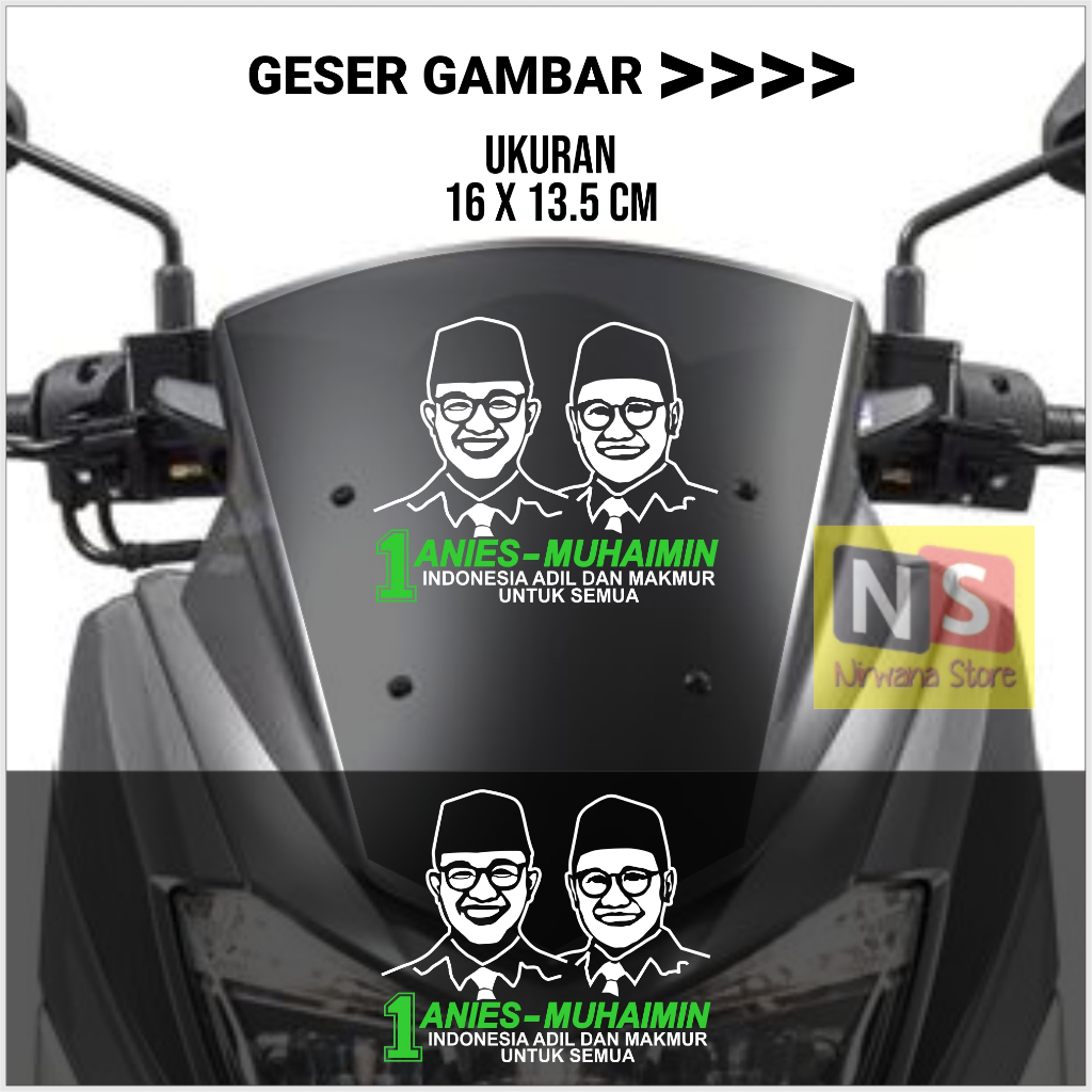 Jual Stiker Anies Muhaimin AMIN capres 2024 - Cutting Stiker Mobil ...