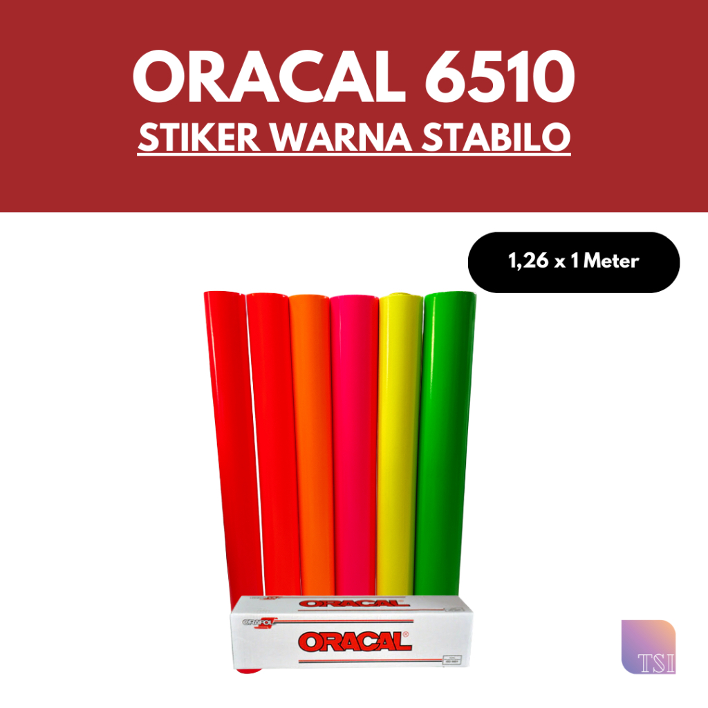 Jual Oracal Stiker 6510 Warna Stabilo Fluorescent Vinyl Skotlet 1 Meter ...