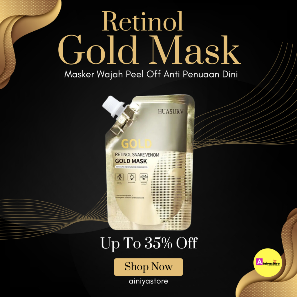 Jual (Original 100%) HUASURV Retinol Snake Venom Gold Mask Masker Emas ...