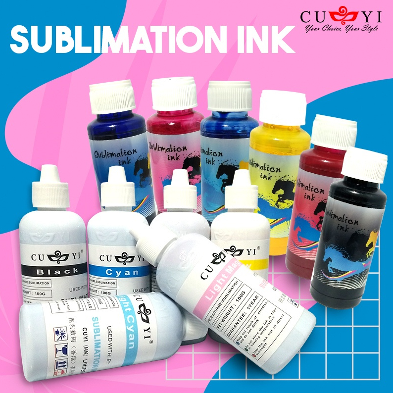 Jual Tinta sublim ukuran 100ml untuk Printer Inkjet merek CUYI bisa ...