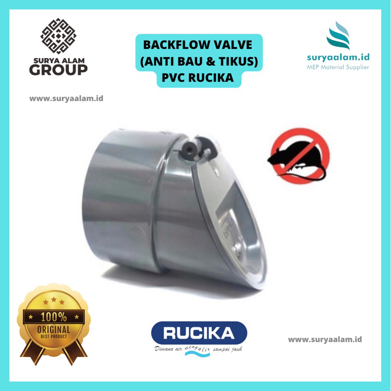 Jual BACKFLOW VALVE 3 INCH PVC RUCIKA| ANTI BAU & TIKUS MASUK | Shopee ...