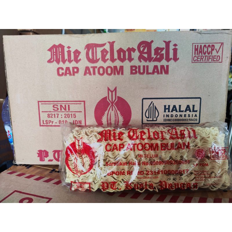 Jual MI ATOM MI TELUR CAP ATOOM BULAN PER DUS ISI 20 PCS | Shopee Indonesia