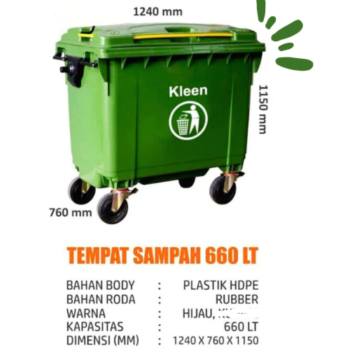 Jual Tempat Sampah Sulo Kleen 660 Liter | Shopee Indonesia