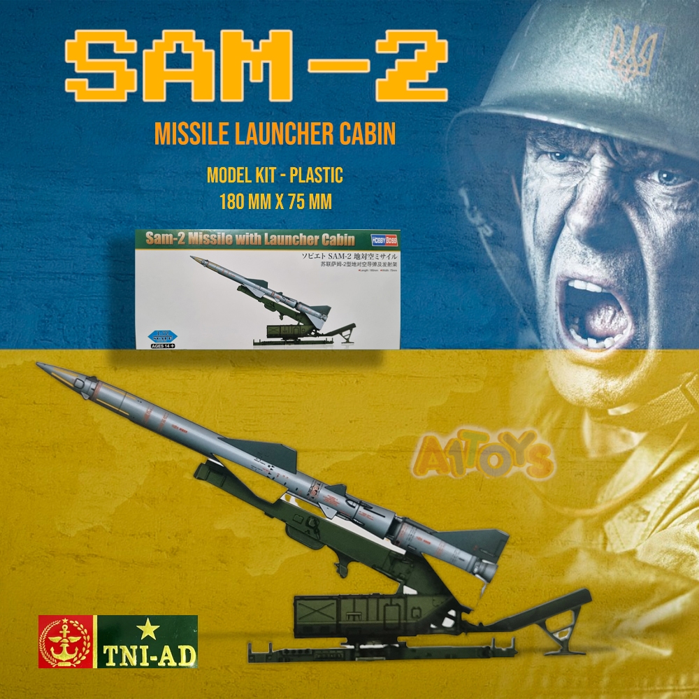 Jual Model Kit miniatur Rudal Anti Pesawat SAM-2 Hobby Boss 18 cm 1:72 ...