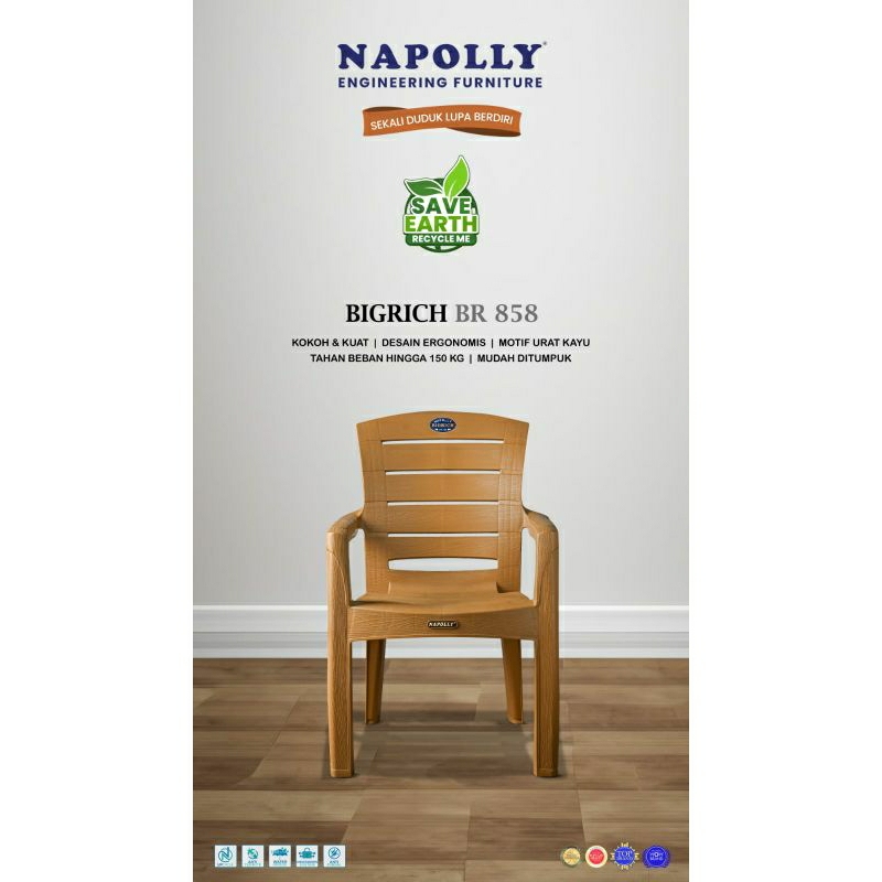Jual KURSI PLASTIK NAPOLLY SET SULTAN BIG RICH KURSI BR858 + MEJA MAPAN ...