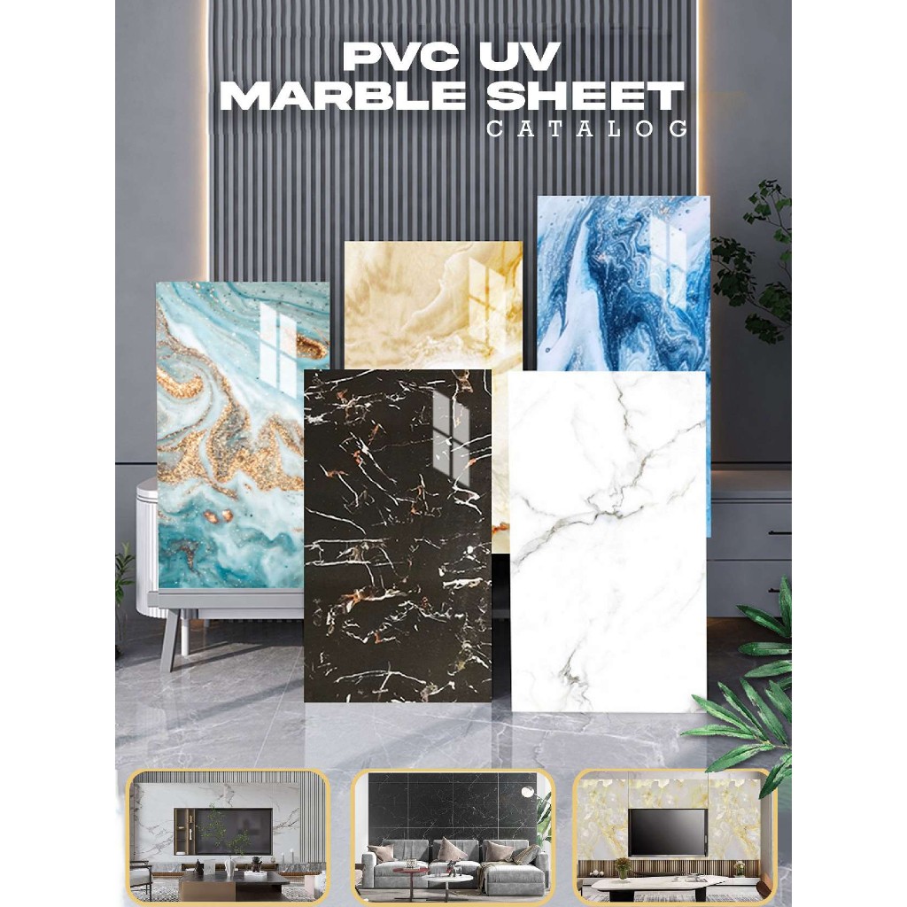 Jual Marmer Panel PVC Dekorasi Dinding Motif Corak Marmer UV Marble ...