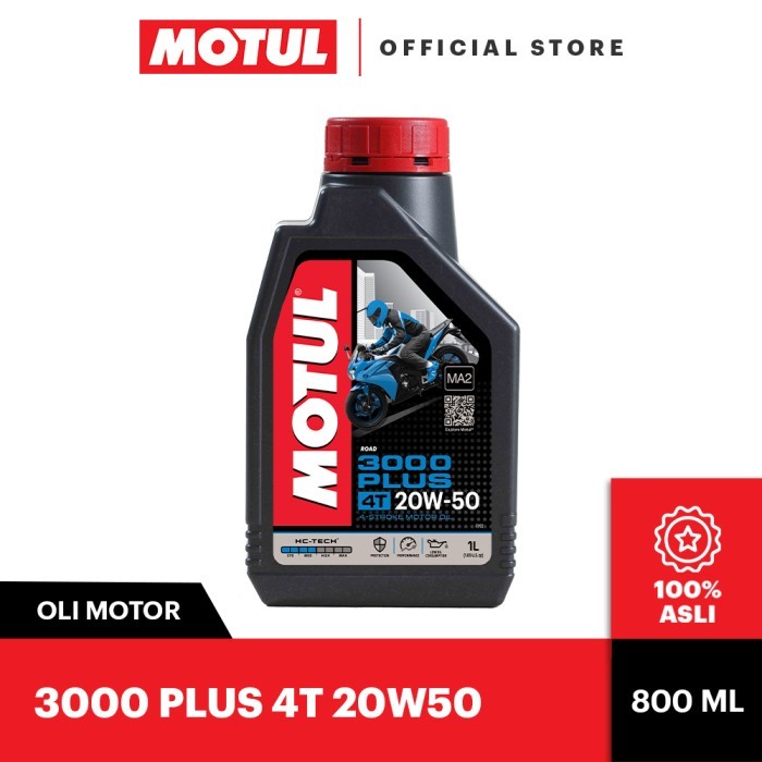 Jual *MOTUL 3000 PLUS 20w50 (0,8L)* Oli Mesin Motor 4T manual - Original | Shopee Indonesia