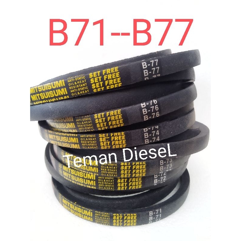 Jual Vanbelt V-Belt Mitsuisumi B71, B72, B73, B74, B75, B76, B77 | Shopee Indonesia
