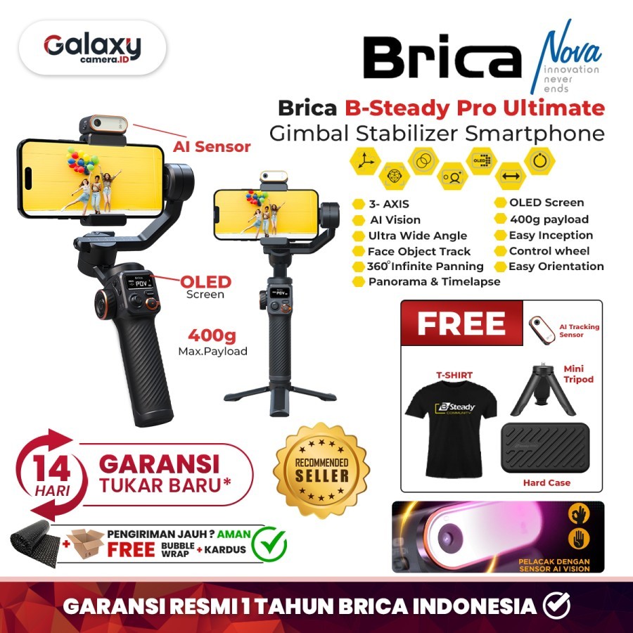 Jual Brica B-Steady 3-Axis Gimbal Hp Smartphone Stabilizer Series - B ...