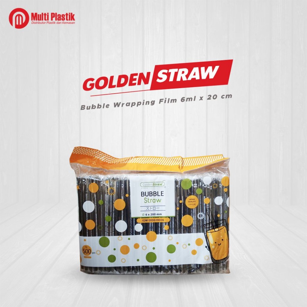 Jual STRAW BUBBLE GOLDENSTRAW WRAPING FILM HITAM DAN BENING 6 ML 8 ML ...