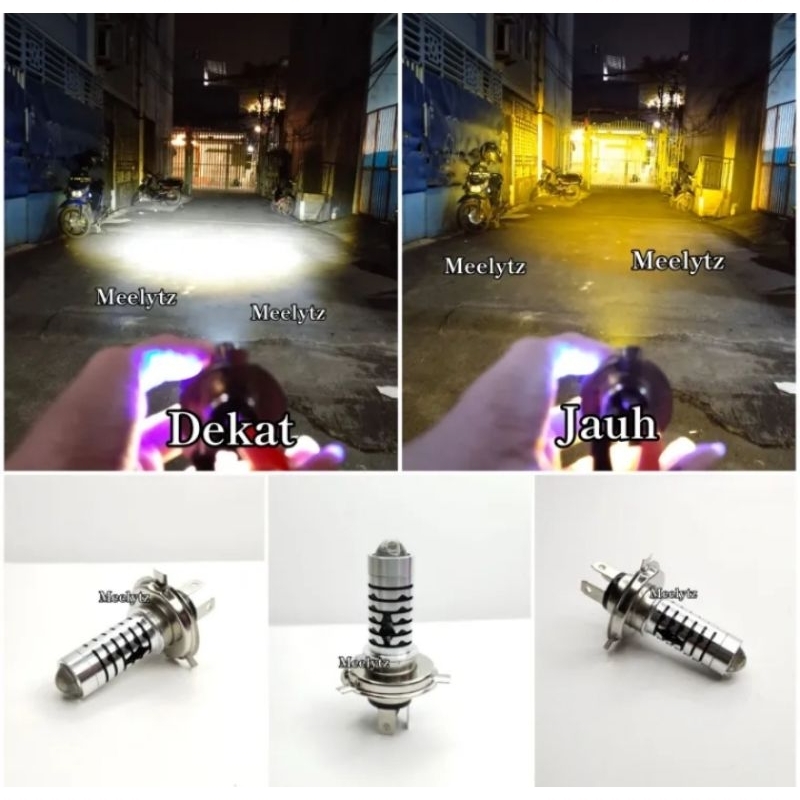 Jual LAMPU MOTOR MOBIL SOCKET H4 LASER D2 SENJA BIRU AC/DC 12-80V 20W ...