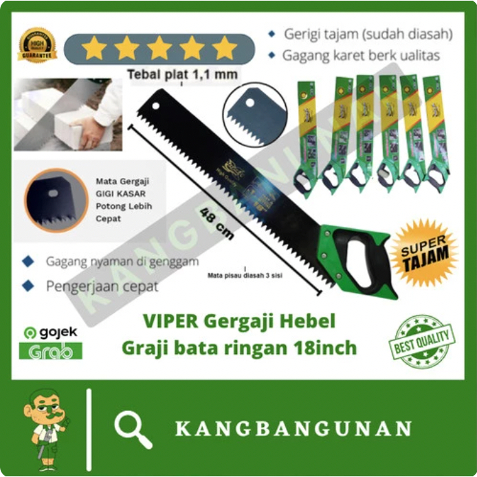 Jual Gergaji Hebel Graji Bata Ringan Brick Saw 18 Inch / 450 mm ...