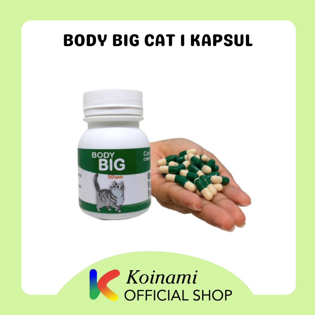 Jual Body Big Cat 1 Capsules / Penggemuk Kucing / Vitamin Bulu Kucing ...