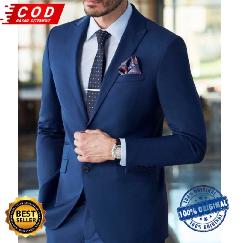 Jual JAS BLAZZER PRIA/JAS WISUDA/JAS NIKAH/JAS FORMAL SLIMFIT PREMIUM | Shopee Indonesia