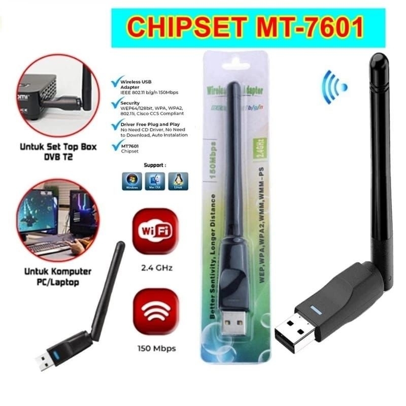 Jual USB Wifi Adapter Dongle MT-7601 Set Top Box Adapter Antena Wifi PC LAPTOP STB MT-7601 ...