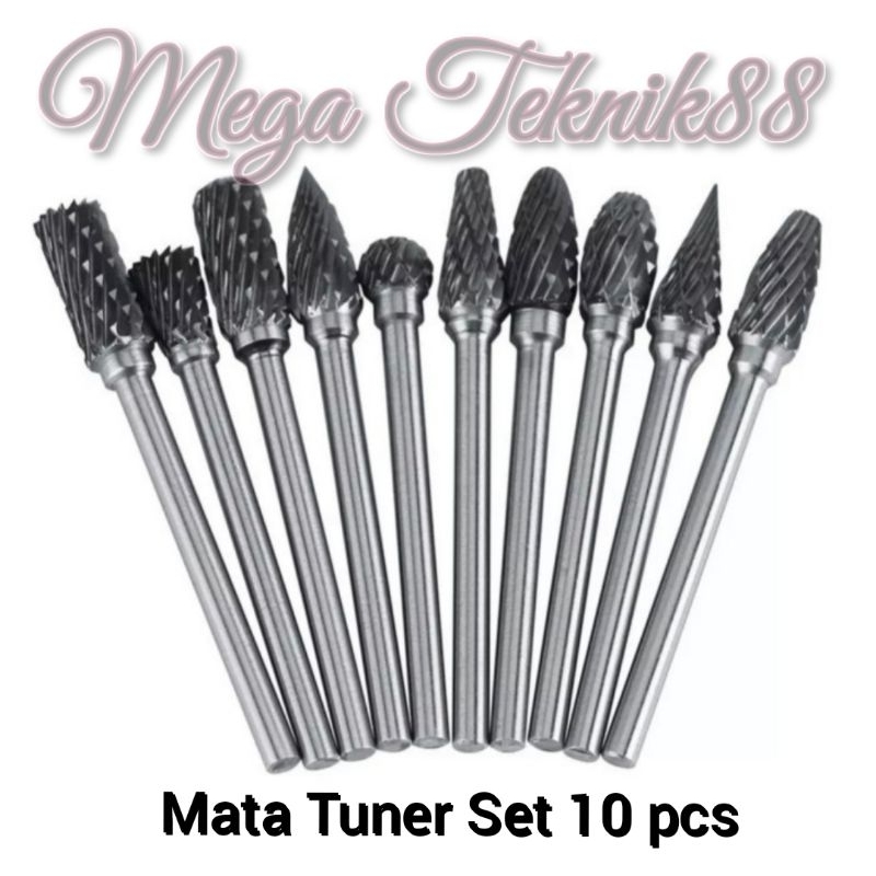 Jual MATA TUNER SET 10 PCS MATA BOR CUN SET 10PCS GERINDA BOR METAL ...