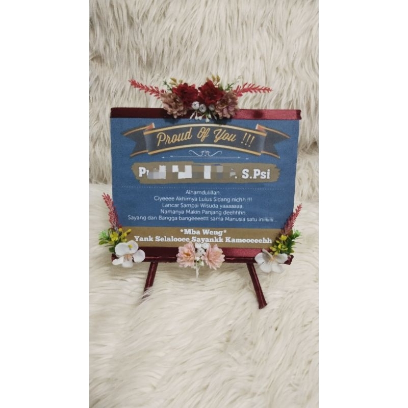 Jual Papan Bunga Mini 23x18 cm (custom) | Shopee Indonesia