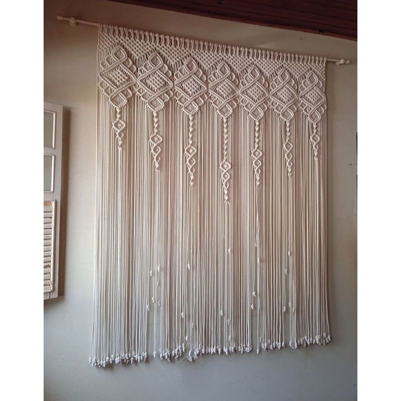 Jual Gorden / Tirai Makrame | Macrame curtain 025 - 100x200cm | Shopee ...