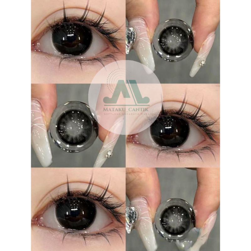 Jual Softlens Hitam Terbaru Diameter 14.5mm effect big eyes | Softlens ...