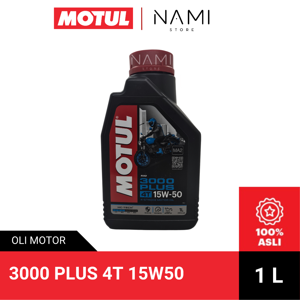 Jual *MOTUL 3000 PLUS 15W50 (1L)* Oli Mesin Motor 4T manual - Original | Shopee Indonesia