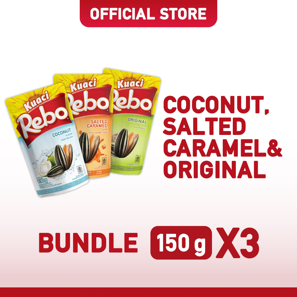 Jual Rebo Kuaci Bundling 3 Pcs 140 Gram Rasa Coconut Caramel