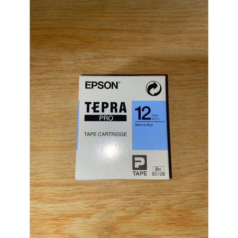 Jual Epson tepra tape pro 12mm Black om Blue | Shopee Indonesia
