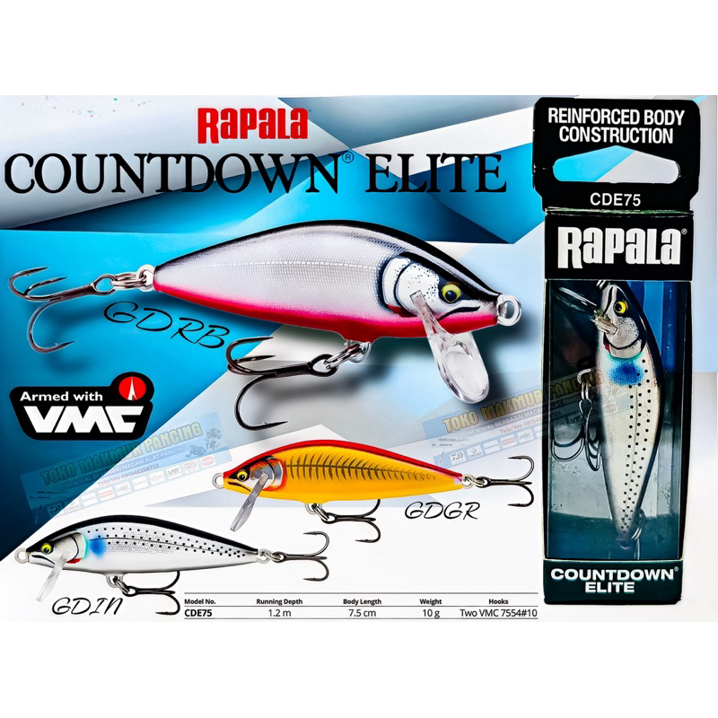 Jual Minnow Rapala Countdon Elite CDE-75 Sinking | Shopee Indonesia