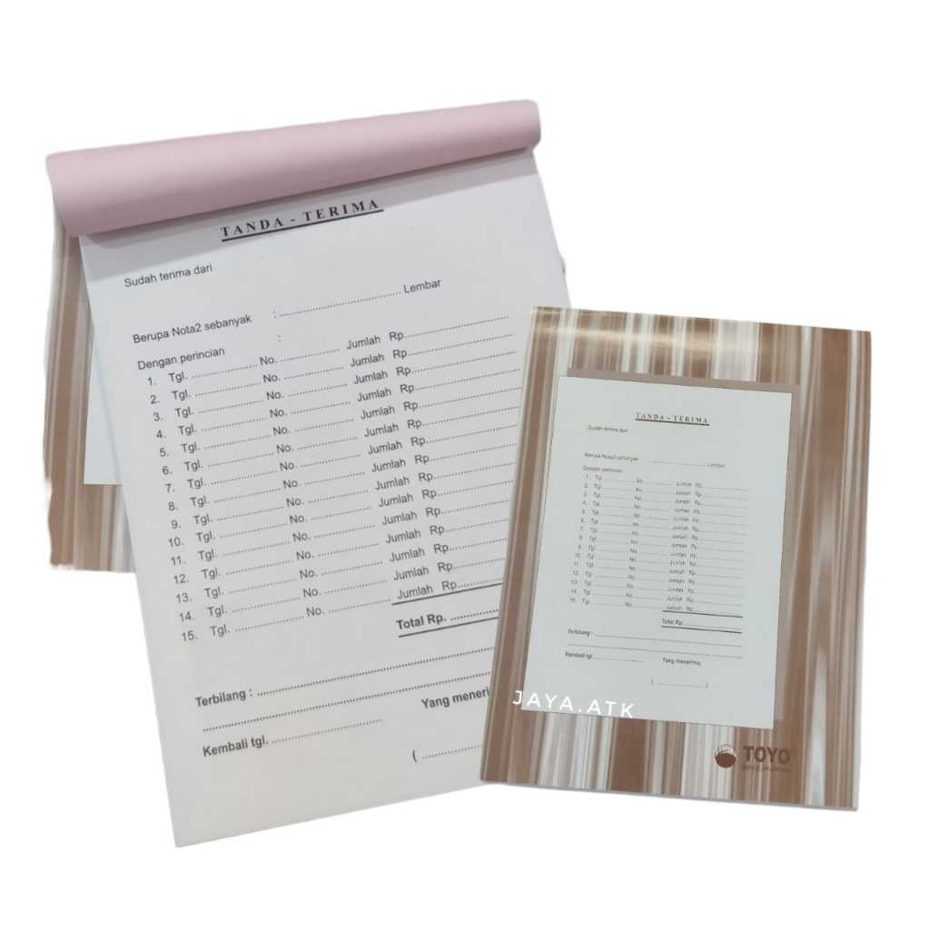 Jual BUKU TANDA TERIMA NOTA RANGKAP 2 NCR BUKU KONTRA BON TOYO 25 SET ...
