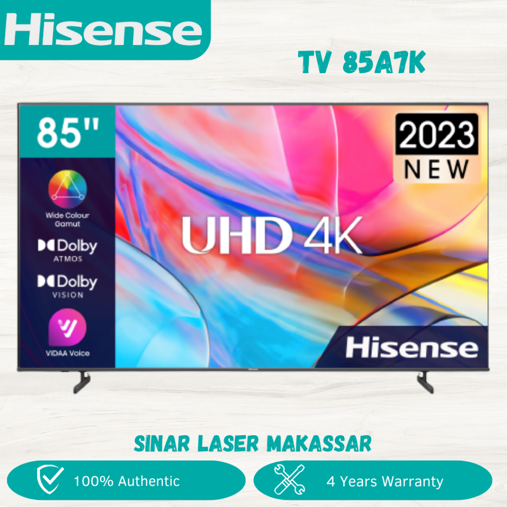 Jual TV HISENSE 85A7K PREMIUM UHD 4K TV GARANSI RESMI | Shopee Indonesia