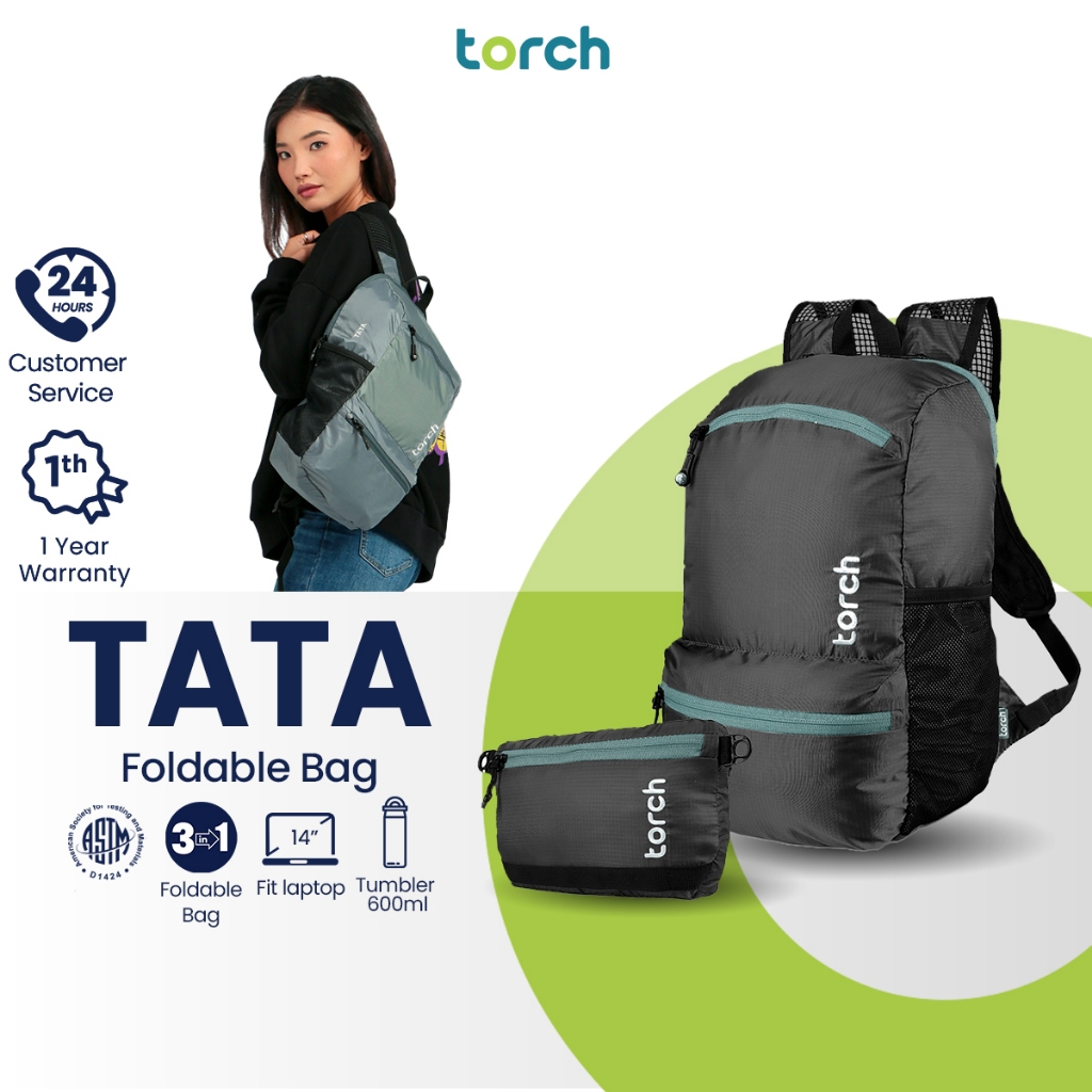 Jual TORCH Tata Foldable Backpack Laptop 3 in 1 Tas Outdoor Slingbag ...