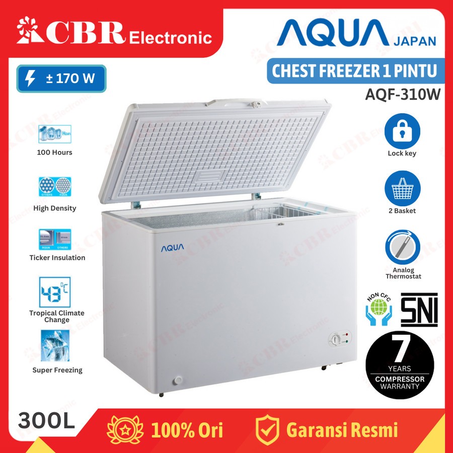 Jual FREEZER PETI - CHEST FREEZER AQUA AQF-310W (TD) / 300 L | Shopee ...