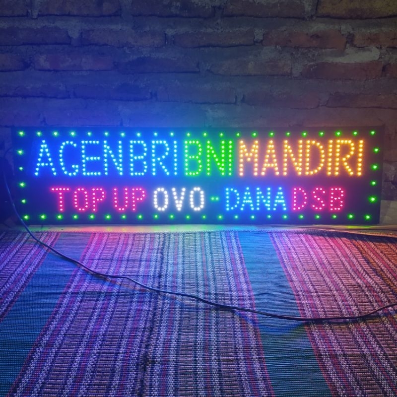 Jual lampu led sign tulisan seperti di gambar 100cm x 25 cm | Shopee ...