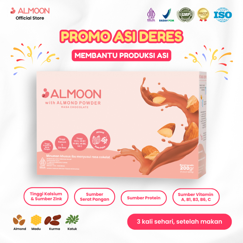 Jual ALMOON Booster ASI Cepat Penuh Deras Untuk ASI Yang Mampet Sedikit | Pelancar Susu Almond ...
