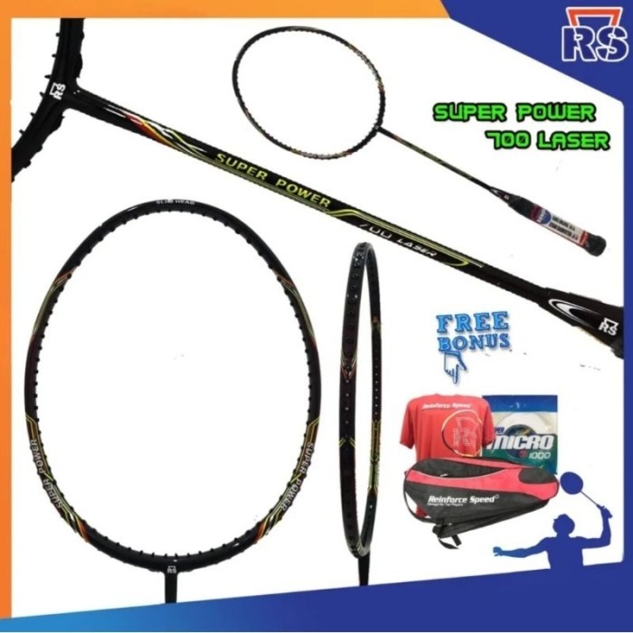 Jual NEW!! RAKET BADMINTON RS SUPER POWER 700 LASER ORIGINAL FREE GRIP ...