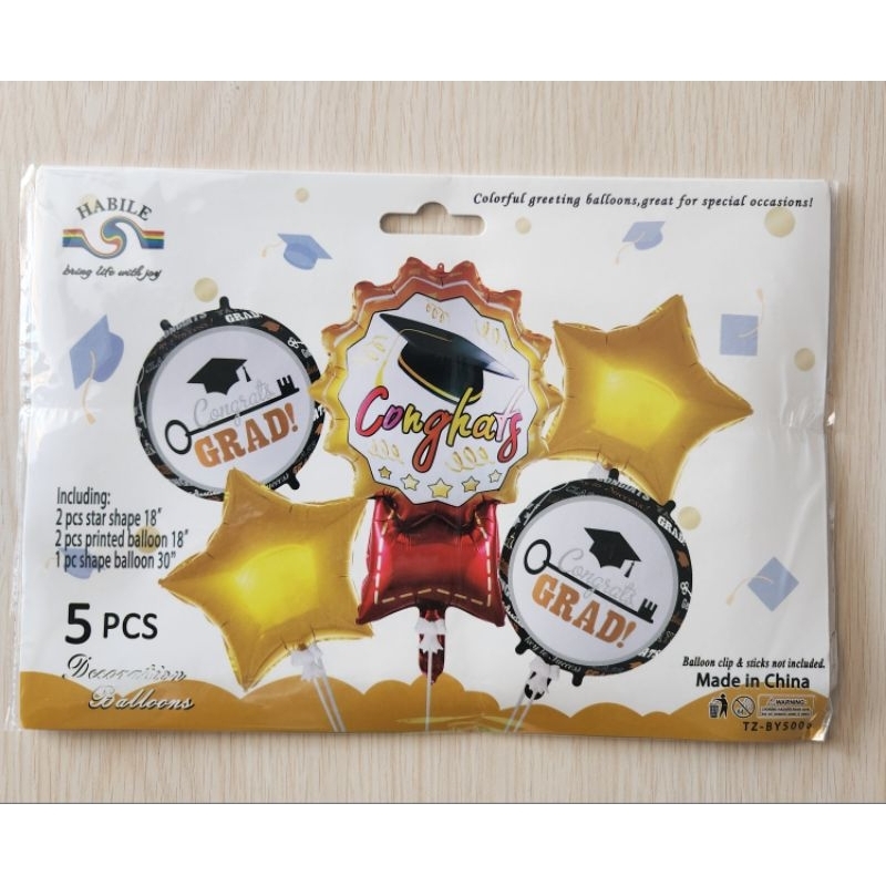 Jual Set balon foil congrats graduation / balon wisuda / dekorasi ...