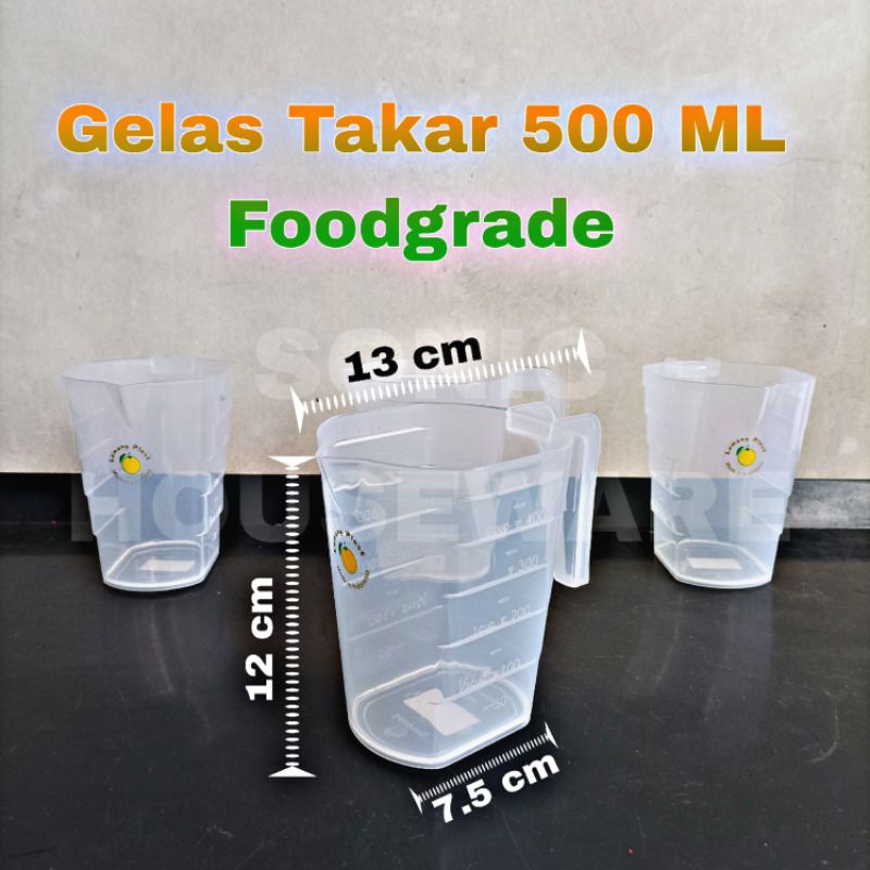 Jual Gelas Takar Ukur Takaran Tekwan Cangkir Ukur Measuring Cup 500 ML ...