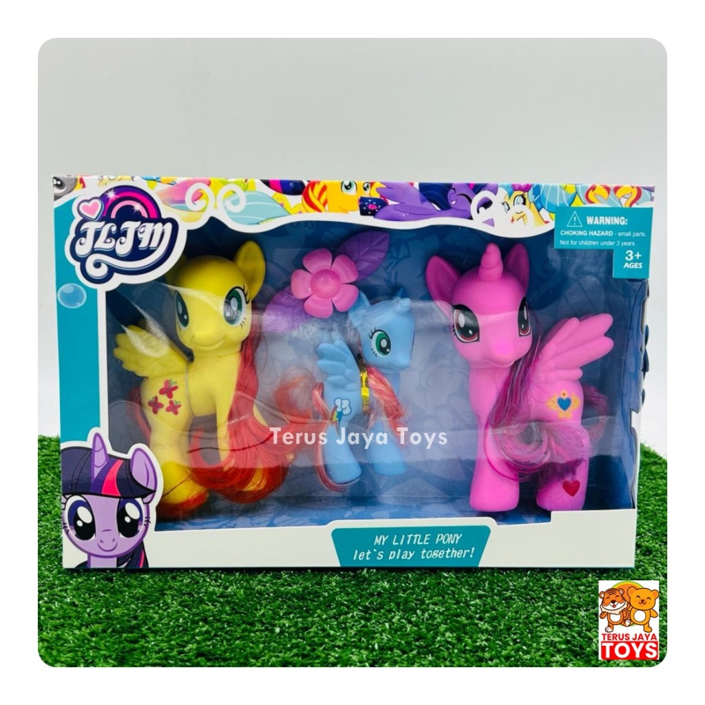 Jual NEW MAINAN LITTLE PONY ISI 4PC 10382 KUDA PONI KARET/FIGURE PONI ...