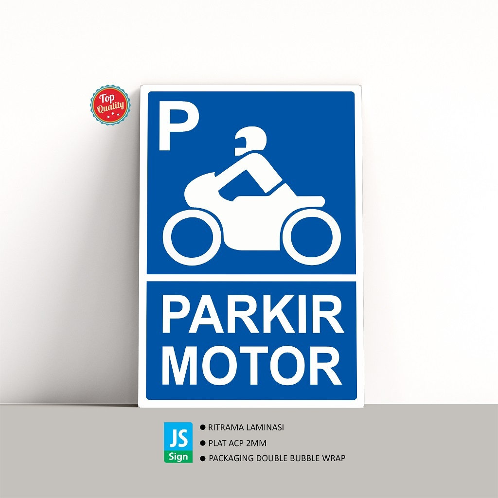 Jual SAFETYSIGN K3 - PARKIR MOTOR PLAT 2MM | Shopee Indonesia