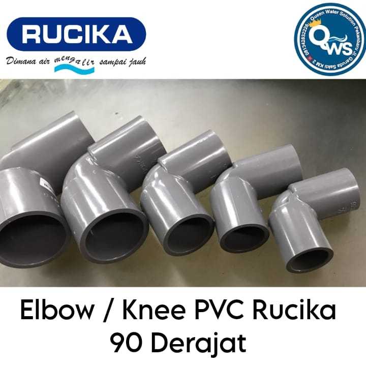 Jual Elbow / Knee 1/2" 3/4" 1" 1 1/4" 1 1/2" 2" inch PVC Rucika AW 90 Derajat | Shopee Indonesia