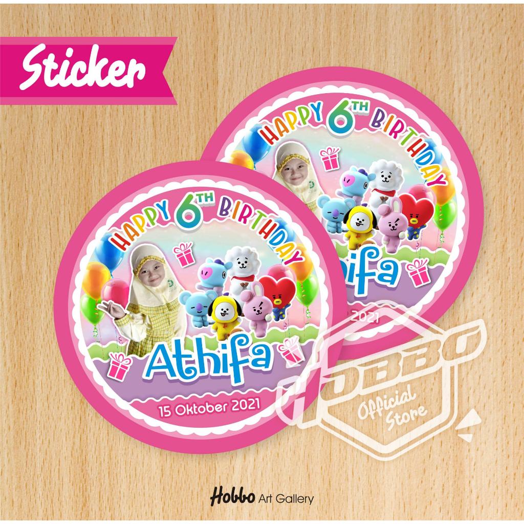 Jual 6 cm - Stiker Ulang Tahun Anak - Snack Ultah - Sticker Nasi bento ...