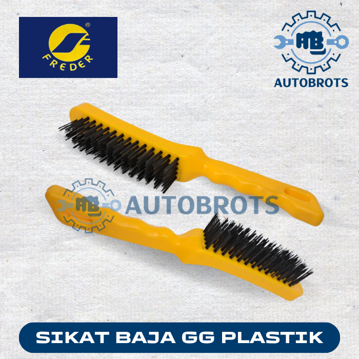 Jual Sikat Baja RRT Gagang Plastik Baris 6 / 5 FREDER Plastic Handle ...