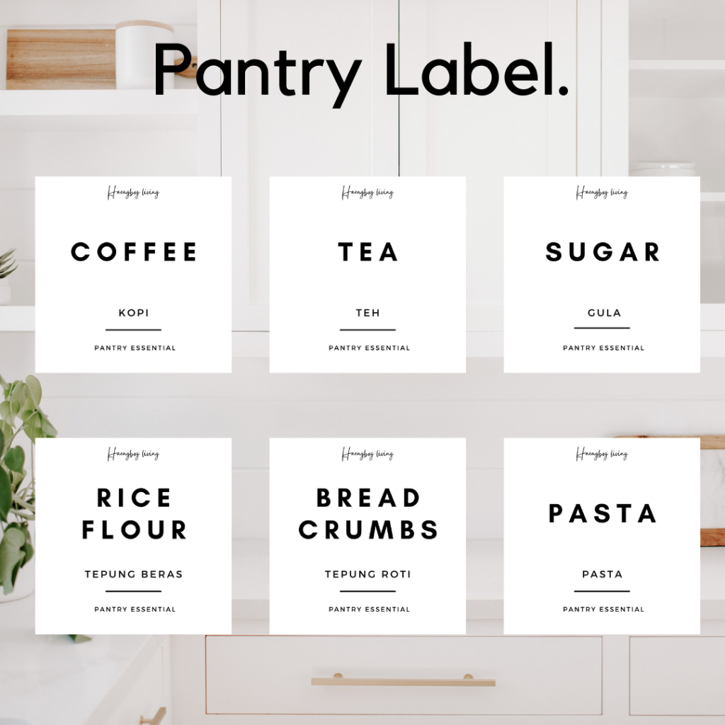 Jual STIKER PANTRY Label Toples Aesthetic Bumbu Dapur Estetik Gula Kopi ...