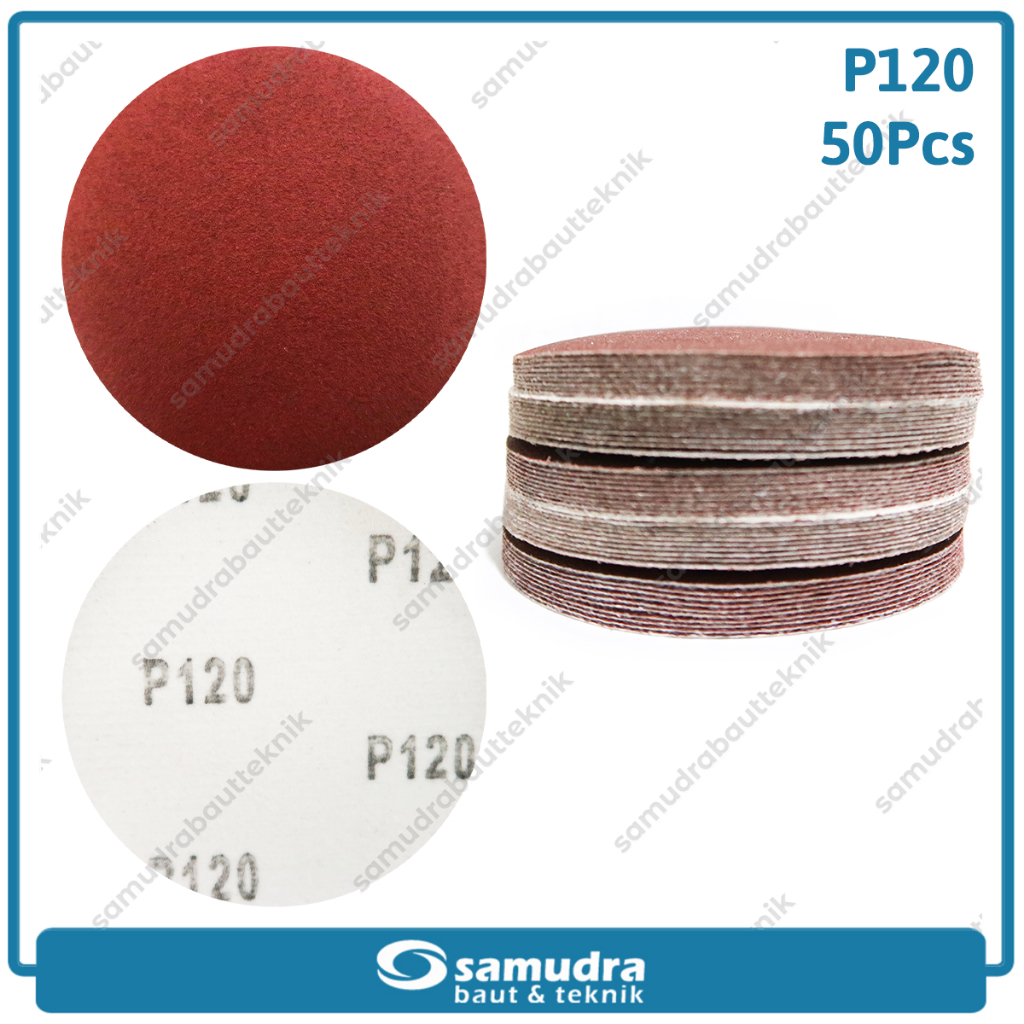 Jual Amplas No 120 Amplas Kayu Tempel Bulat Mesin Gerinda 4" 50 pcs ...