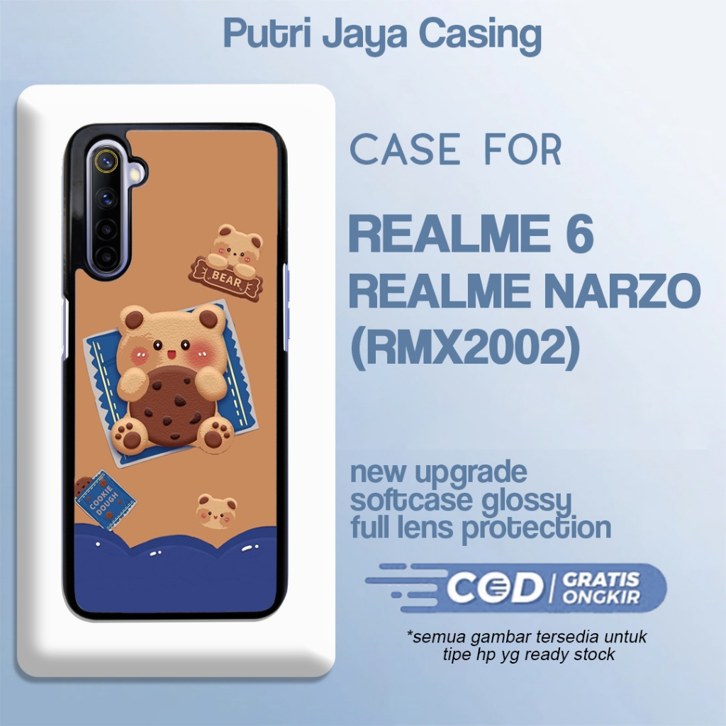 Jual case realme 6 realme narzo aesthetic terbaru anime bear art ...