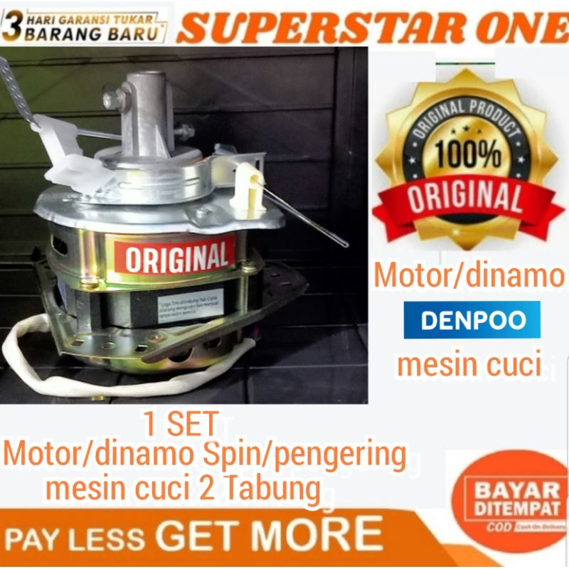 Jual Dinamo/motor spin/pengering 1 SET Mesin cuci Denpoo 2 tabung | Shopee Indonesia