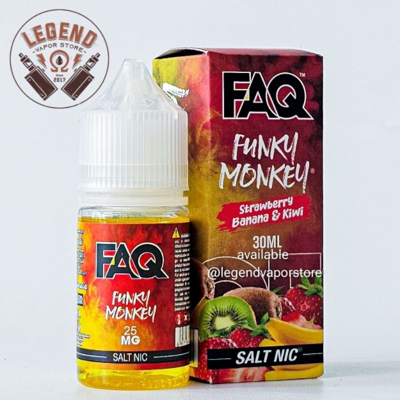 Jual SALT NIC - LIQUID FAQ FUNKY MONKEY Banana Strawberry Kiwi Blend 30ML 25MG AUTHENTIC ...