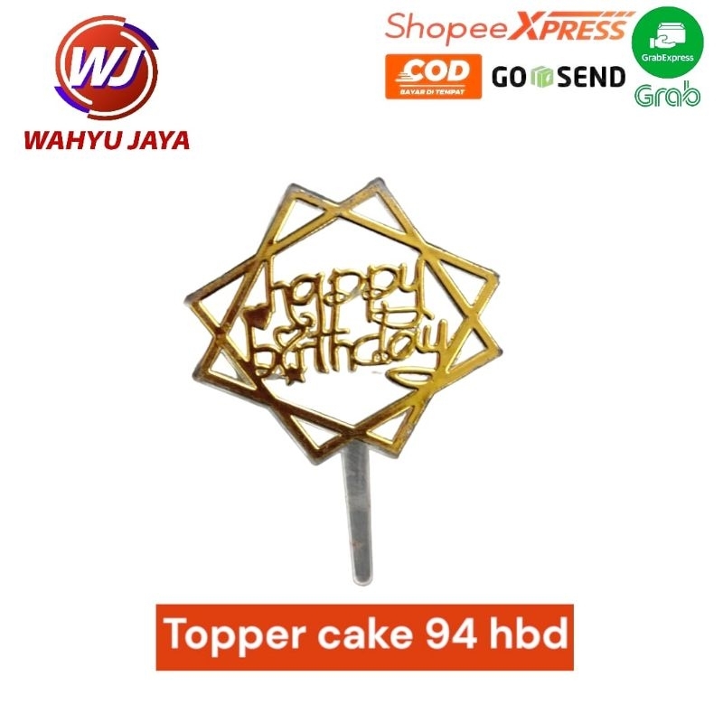 Jual topper cake 94 happy birthday | Shopee Indonesia