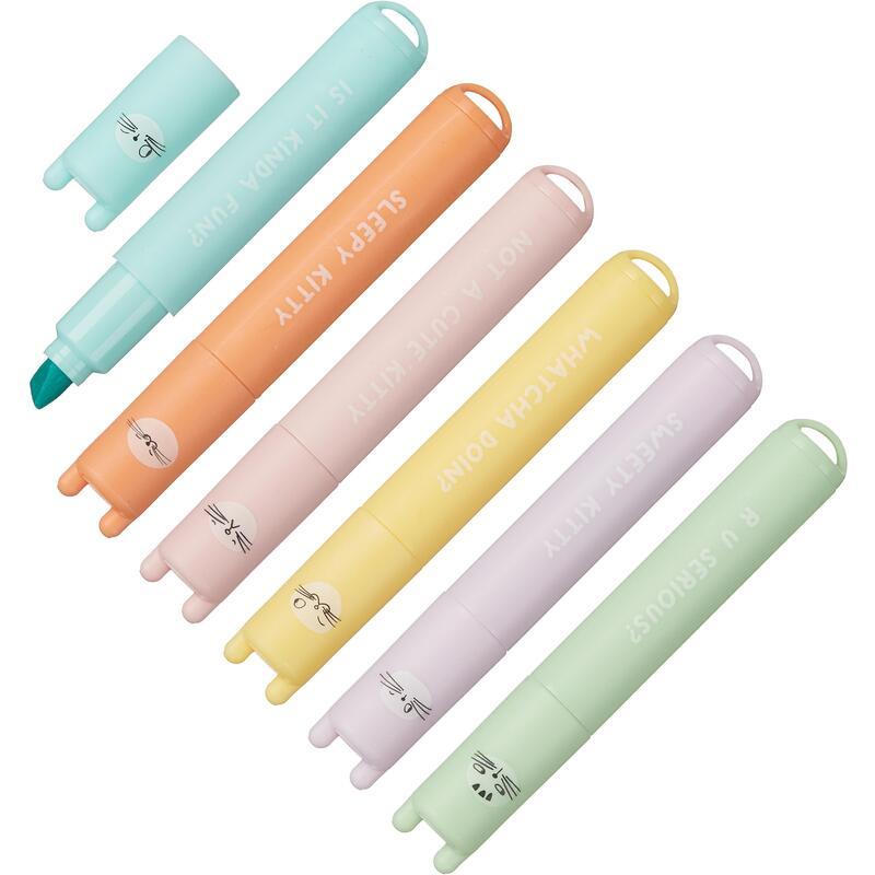 Jual M&G MINI HIGHLIGHTER SET "SO MANY CATS' | PASTEL dan FLUORESCENT ...