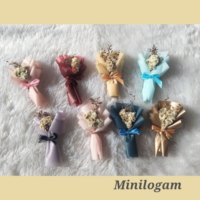 Jual mini bouqet , buket kecil ,bunga edel, hiasan hampers | Shopee ...